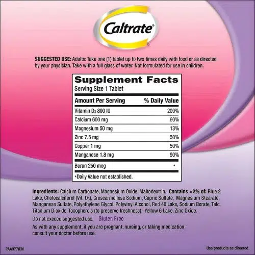 Caltrate Bone Health Advanced 600+D3 Plus Minerals (320 Tablets ...